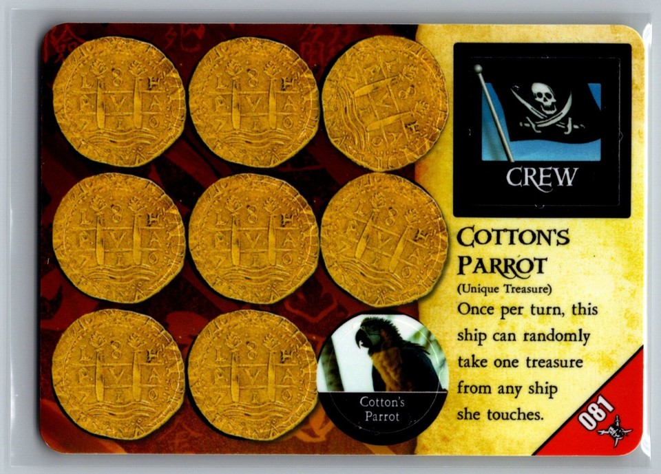 Ammand the Corsair Cotton's Parrot #081 WizKids Pirates of the ...