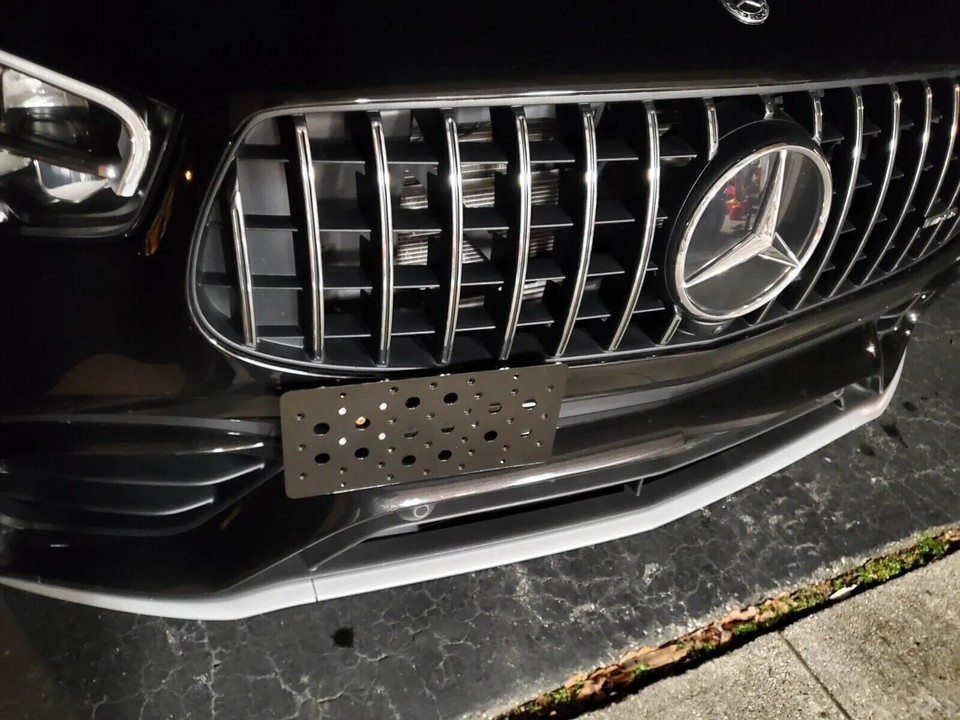 Bumper Tow Hook License Plate Mount Bracket for Mercedes GLC-Class 2016 ...