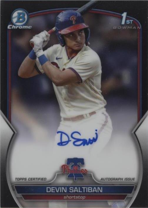 2023 Bowman Draft - Chrome Prospect Autographs Devin Saltiban #CDA-DS ...