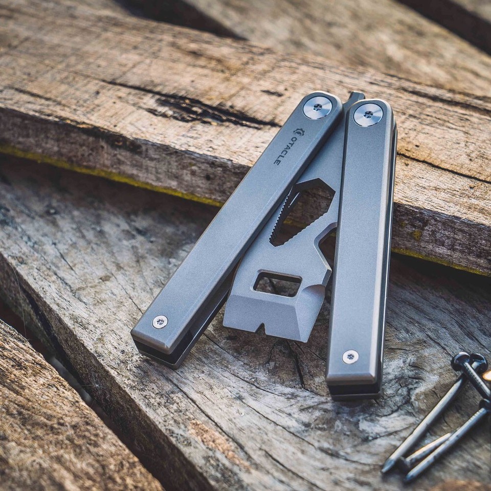 Olight Oknife Otacle T1 Titanium Multifunctional Butterfly Pry bar, 6 ...