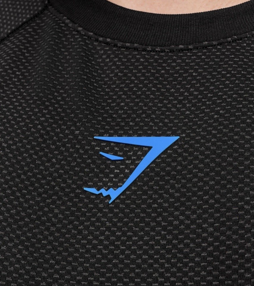 Gymshark Onyx v5 5.0 Seamless Large Long Sleeve Black/Onyx Grey ...