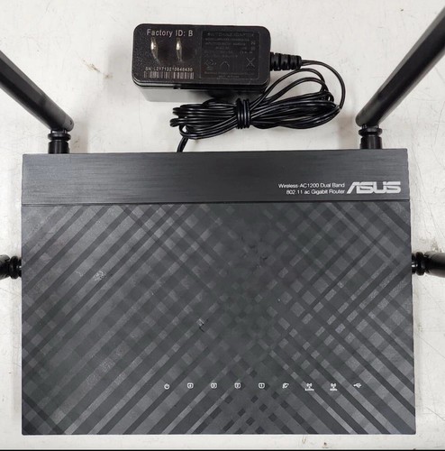 ASUS Dual Band Gigabit Router 4 Port Wireless-AC1200 RT-AC1200 w/ PS ...