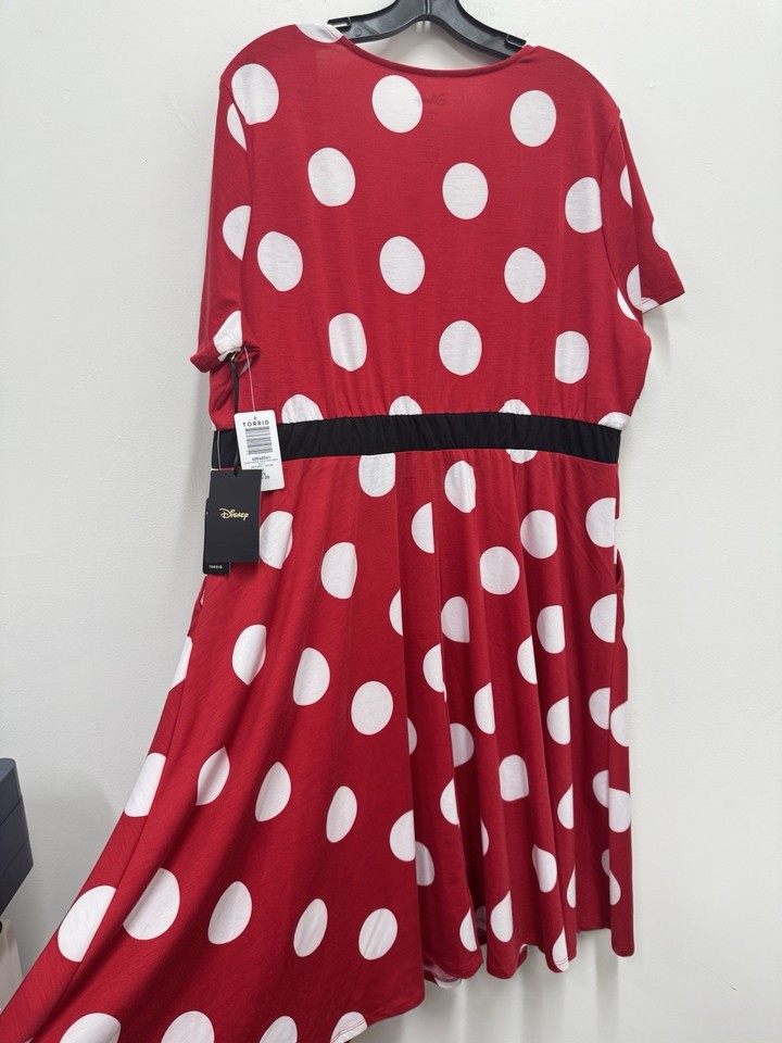 Torrid Disney Minnie Mouse Polka Dot Cosplay Costume Halloween Dress ...
