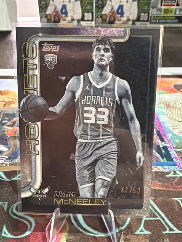 Liam McNeeley 2025-26 Topps Rookie Card RC #229 Blackout Flash Drop /50 ...