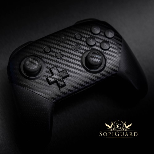 SopiGuard 3M Avery Carbon Fiber Skin Wrap for Nintendo Switch Pro ...