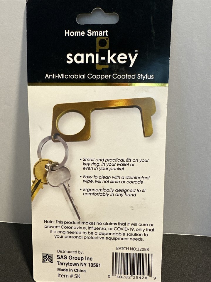 Sani Key- As seen on TV- by Home Smart Anti-Microbial Copper Coated ...