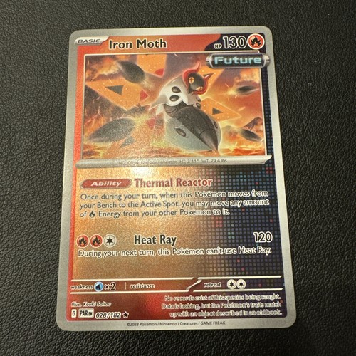 Iron Moth - Holo Rare - Paradox Rift 28/182 Scarlet Violet Pokemon TCG ...