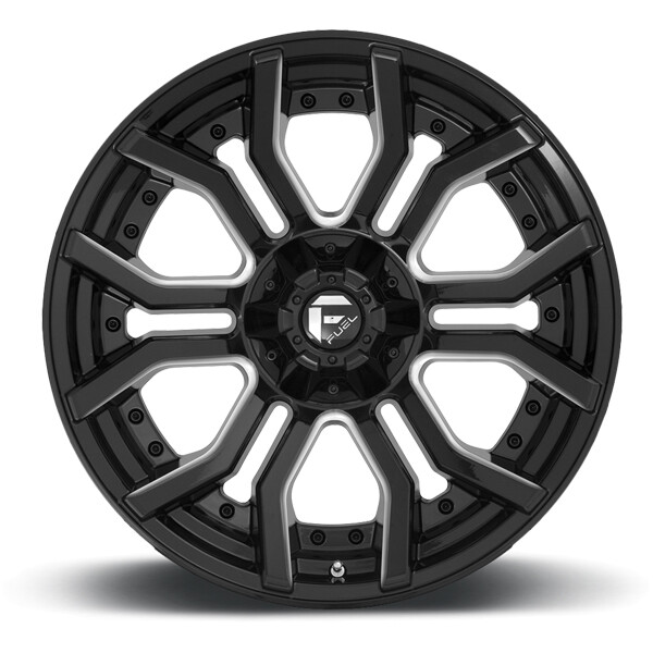 (4) Fuel D711 Rage 22x10 6x135/6x5.5" -18mm Black/Milled Wheels Rims 22 ...