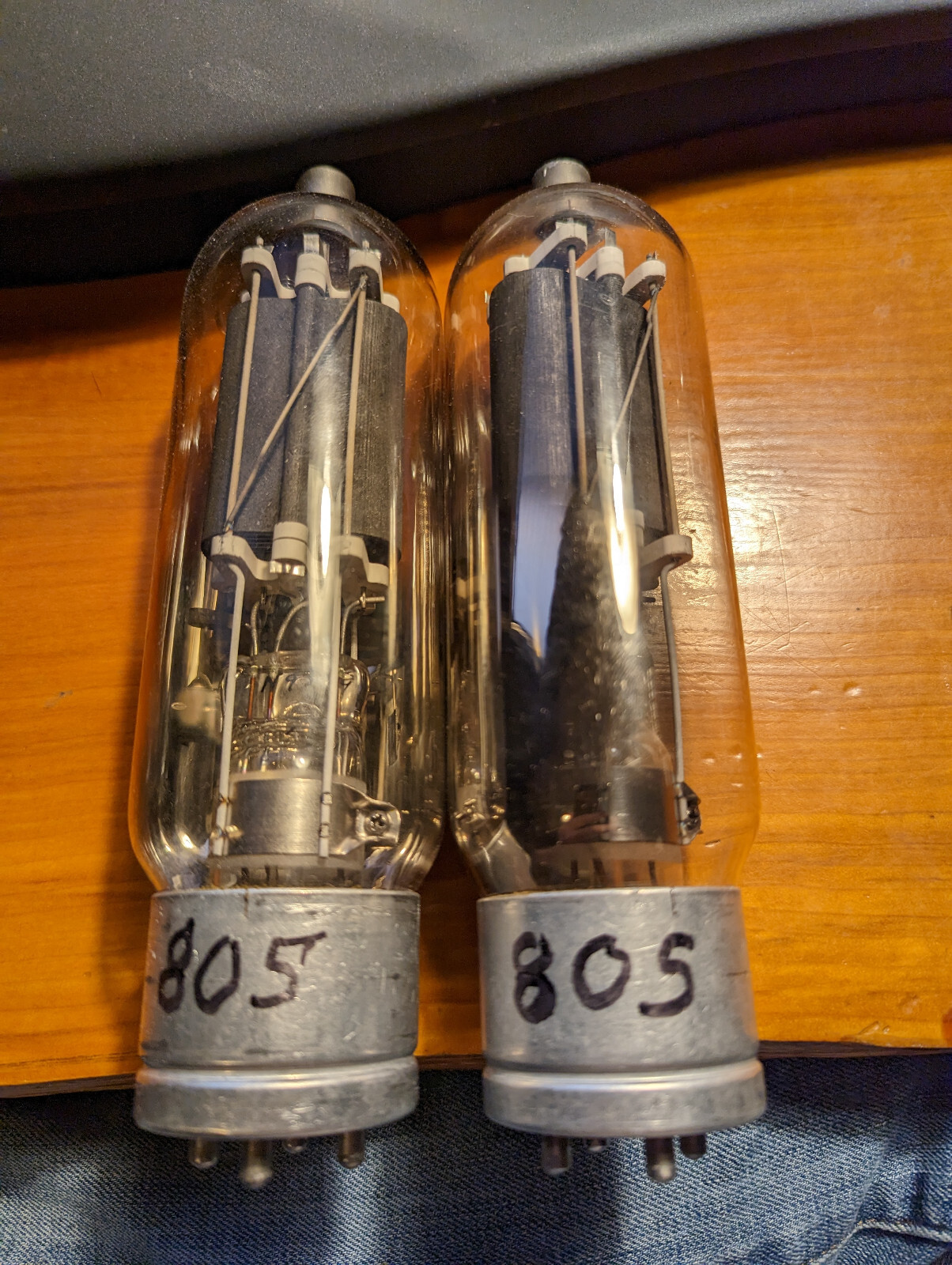 QTY 2 GE 805 VT-143 vacuum tubes, filament tested good, power triode | eBay