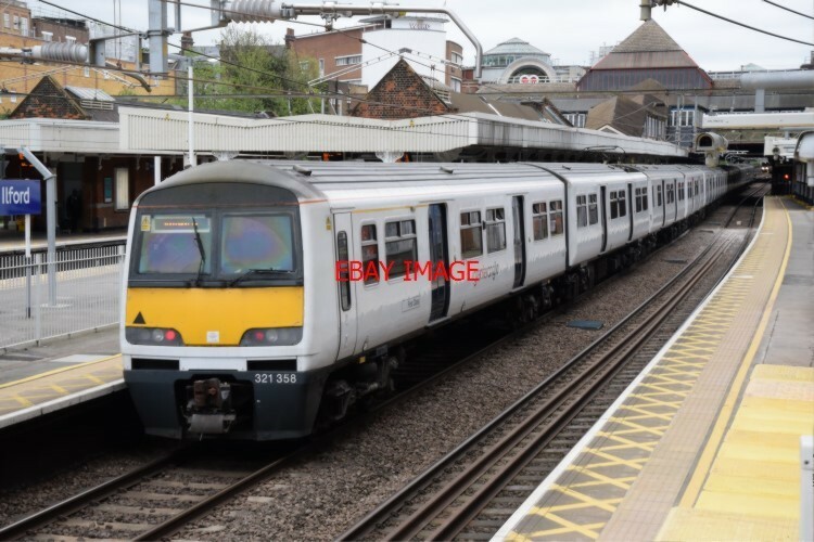 PHOTO CLASS 321 4-CAR EMU NO 321 321 SPEEDING THROUGH AT ILFORD | eBay UK