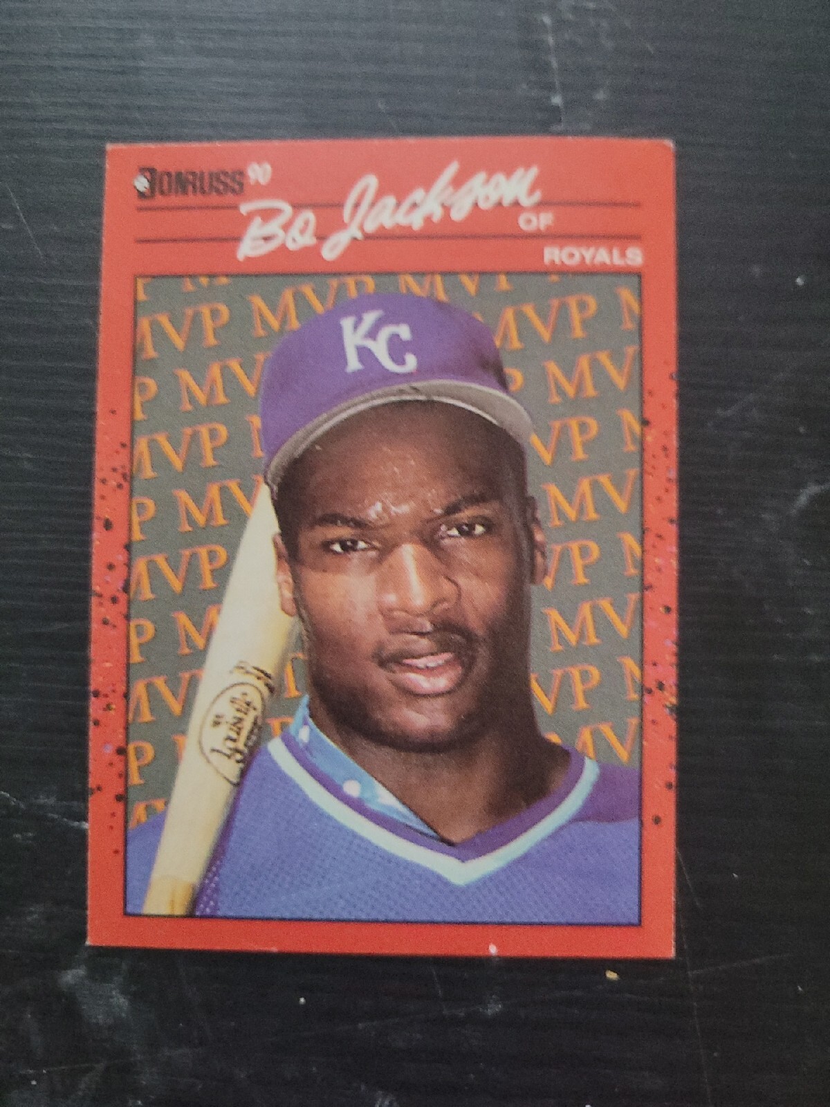 ultra rare error 2 error bo jackson 1990 donruss baseball card in mint ...
