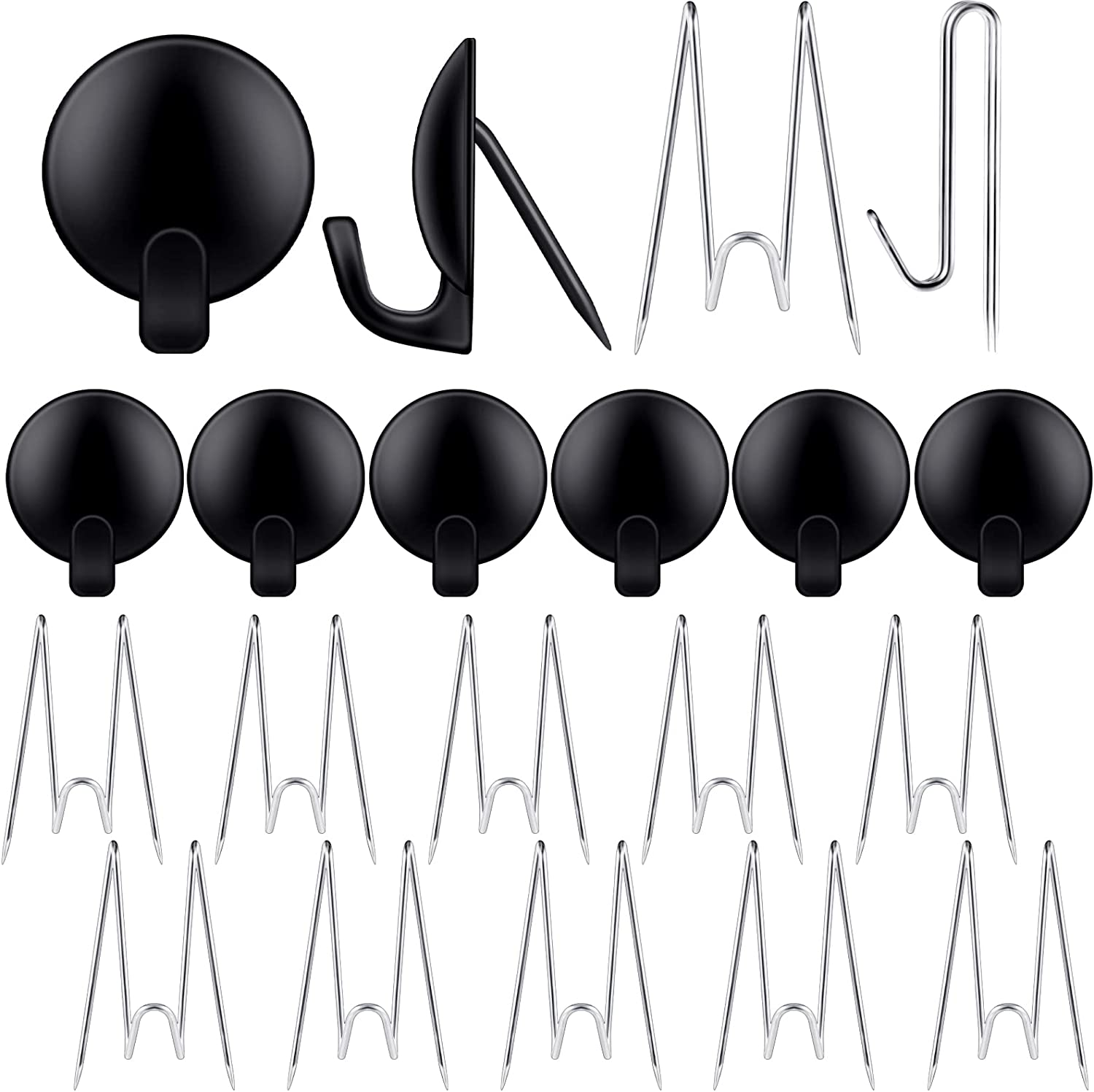 20 Pieces Metal Cubicle Hooks Fabric Panel Wall Wire Hooks Set Cubicle ...