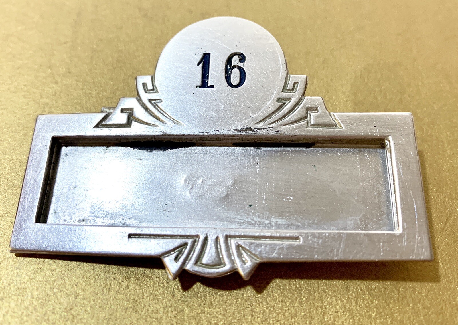 Collectible Metal Art Co. Deco Name Tag Brooch Pin Roch NY Pat. 2066969 ...