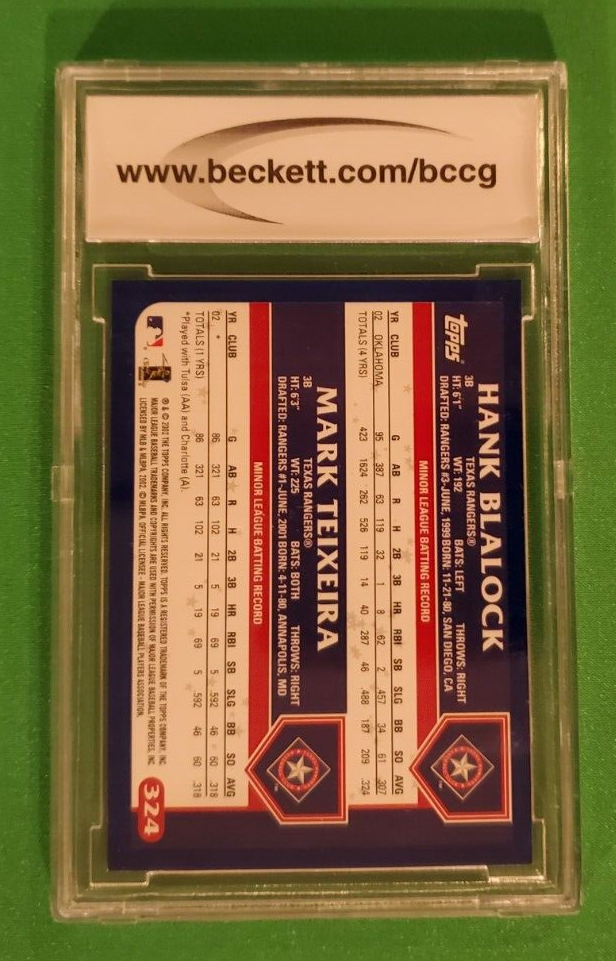 2003 Topps - Future Stars Mark Teixeira, Hank Blalock #324 for sale ...
