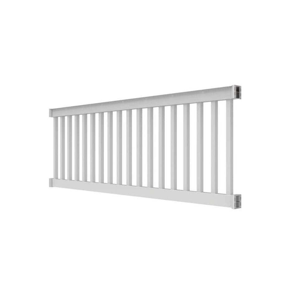 Finyl Line 8 ft. x 36 in. H Deck Top Level Rail Kit in White 73019633 ...