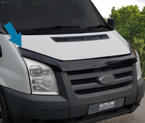 Rigid Bonnet Protector Bug Guard Wind Deflector To Fit Ford Transit ...