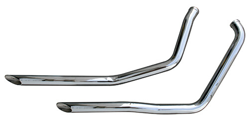 CHROME EXHAUST DRAG PIPES HARLEY FXR SUPER GLIDE FXRS LOW RIDER FXRT 1. ...