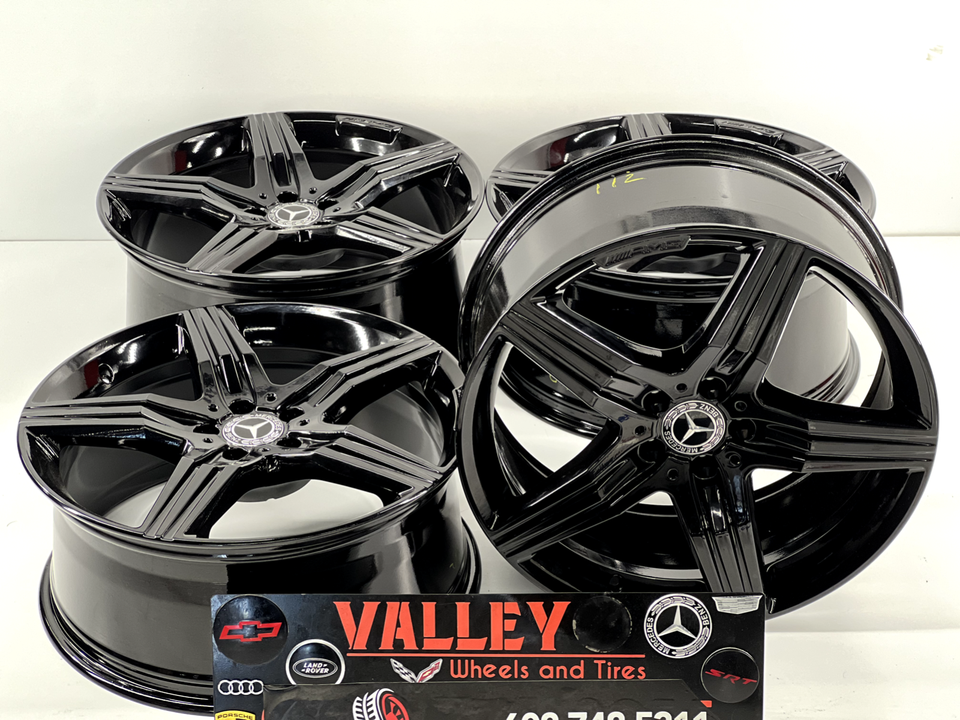 20" Mercedes S 350 450 500 550 AMG Style Rims Wheels OEM GNE Benz 5X112 ...