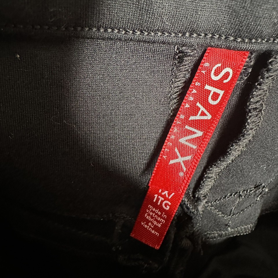 SPANX 1X Black “The Perfect Pant” Back Seam Skinny Ankle Pant Size 1X ...