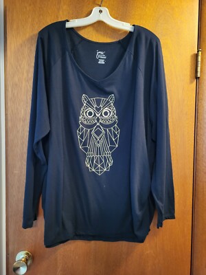 JMS Women’s (Owl) Black 4X, 26W/28W Sleeve Cotton T Shirt | eBay
