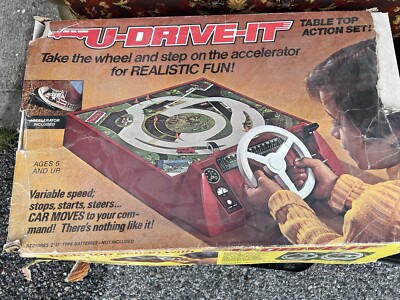 Rare Vintage 1974 Antique U-Drive-It Table Top Action Toy Set Pre-Owned ...