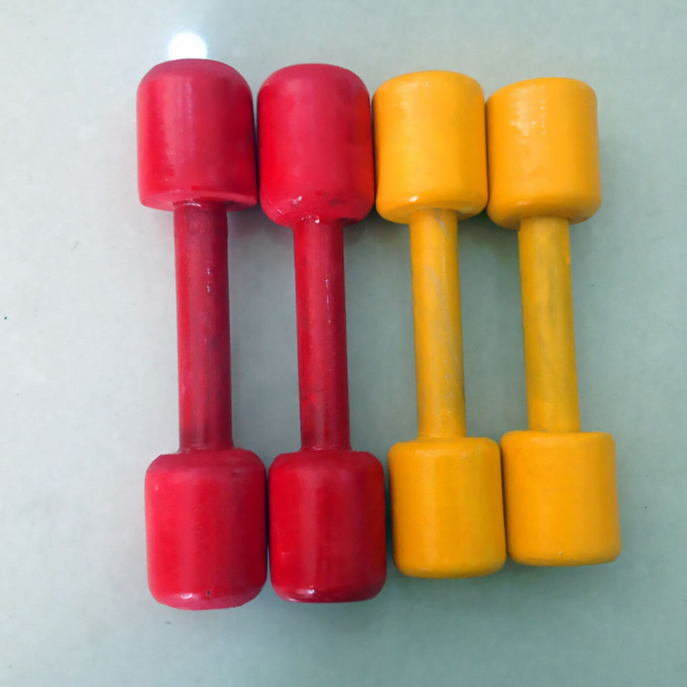 2 Pairs Workout Dumbbells Gymnastics Props for Kids Grabbing Wooden ...