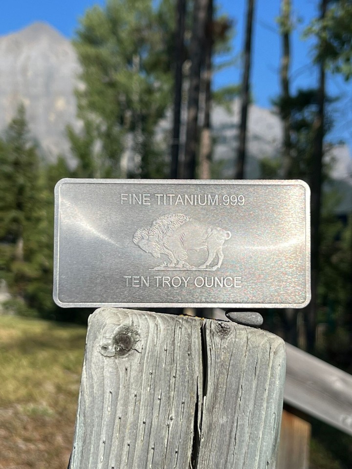 10 Troy ounce oz Titanium Buffalo Bullion Ingot Bar/.999 Fine [Ti ...
