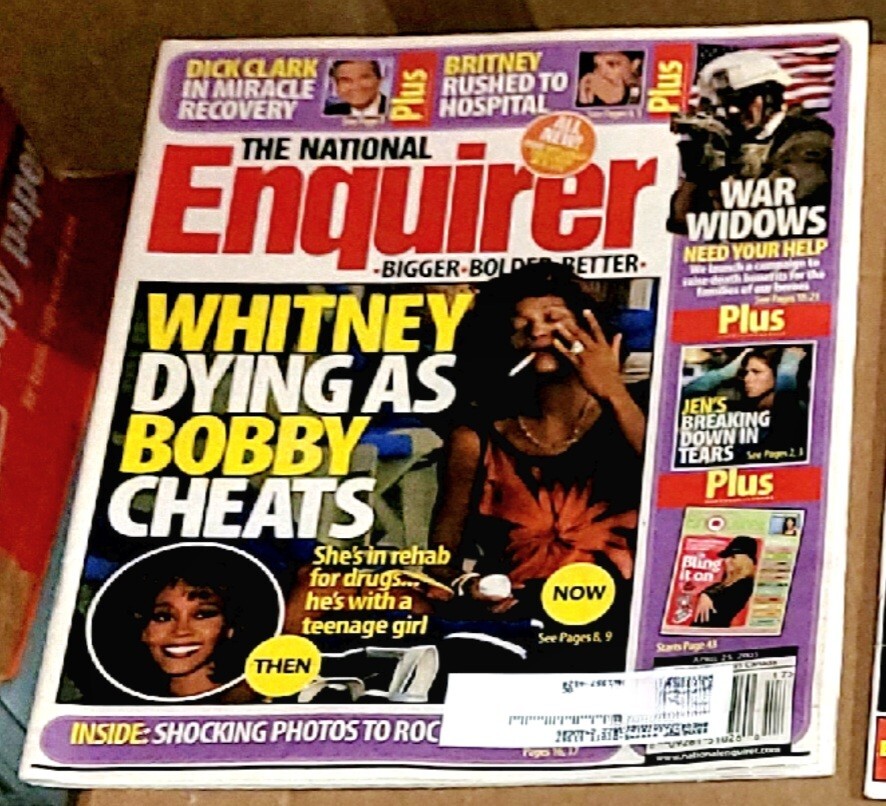 Britney Spears Whitney Houston National Enquirer April 25 2005 ...