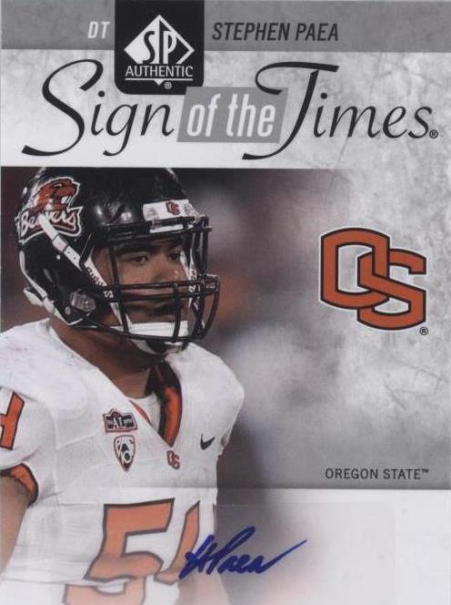 2011 SP Authentic - Sign of the Times Stephen Paea #ST-SP (AU, RC) for ...