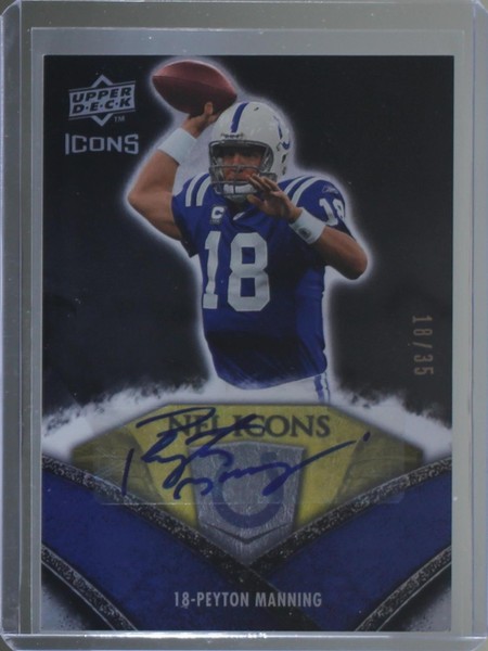 2008 Upper Deck Icons - NFL Icons Rainbow Autographs #NFL40 Peyton ...