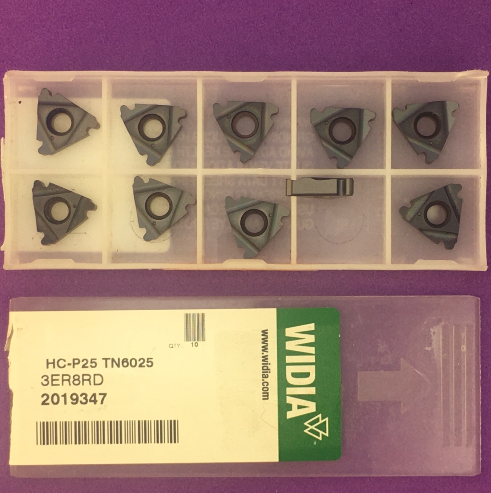 10pc WIDIA 3ER 8 RD Threading Inserts; grade TN6025🎯 Machinist | eBay