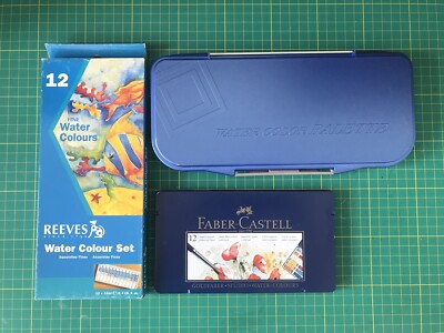 Lot Reeves Watercolor Paint Set 12 Tubes Watercolor Palette Faber ...