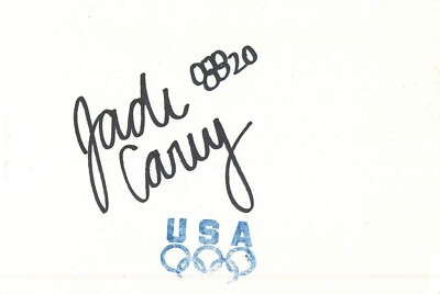 JADE CAREY 2020-24 USA Gymnastics Gold Medalist Signed Autograph 4x6 ...