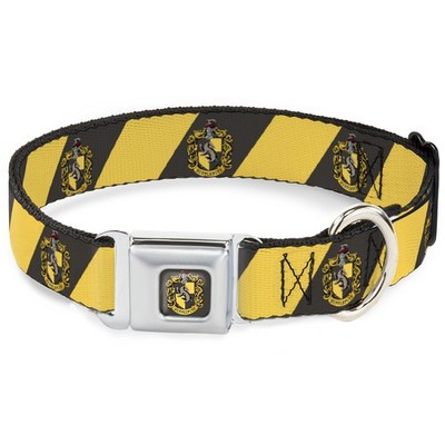 Dog Collar HPBM-HUFFLEPUFF Crest Full Color Charcoal Gray HUFFLEPUFF ...
