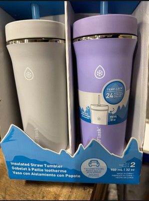 thermo Bottle 32 Oz Flask 2pack Cloud GrayvPeriwinkle Water Smoothie ...
