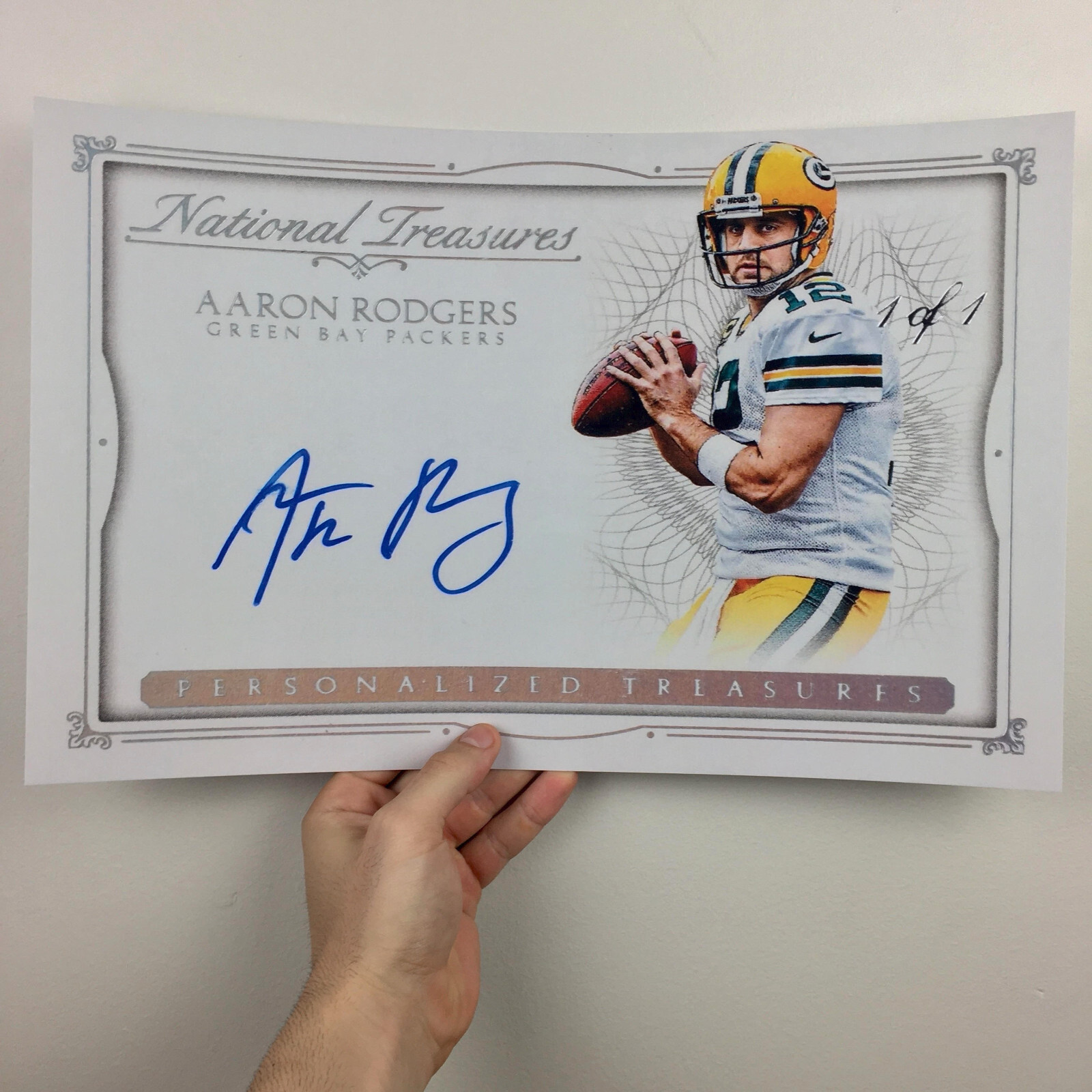 Aaron Rodgers Auto National Treasures 1/1 Green Bay Packers Poster | eBay
