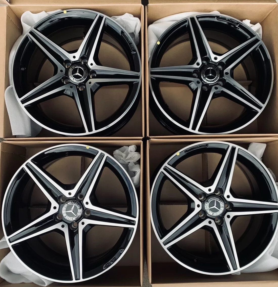 NEW 18” Mercedes Benz AMG C300 C350 C400 Factory OEM Wheels Rims C ...