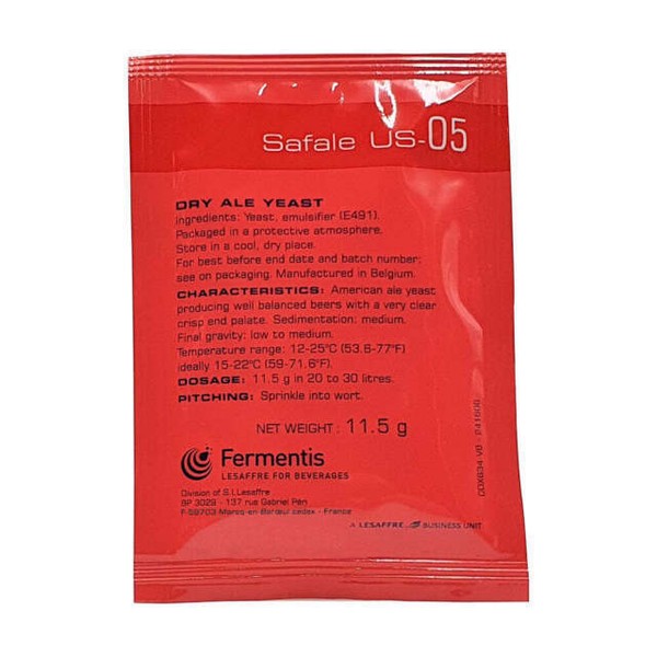 Fermentis SafAle US-05 American Ale Yeast - 11.5g for sale online | eBay