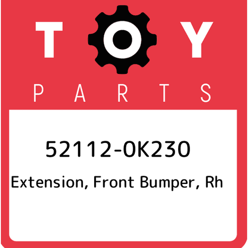 52112-0K230 Toyota Extension, front bumper, rh 521120K230, New Genuine ...