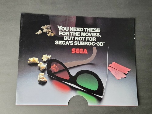 Vtg SEGA SUBROC 3D NOS COIN-OP VIDEO AMUSEMENT GAME ADVERTISING PROMO ...