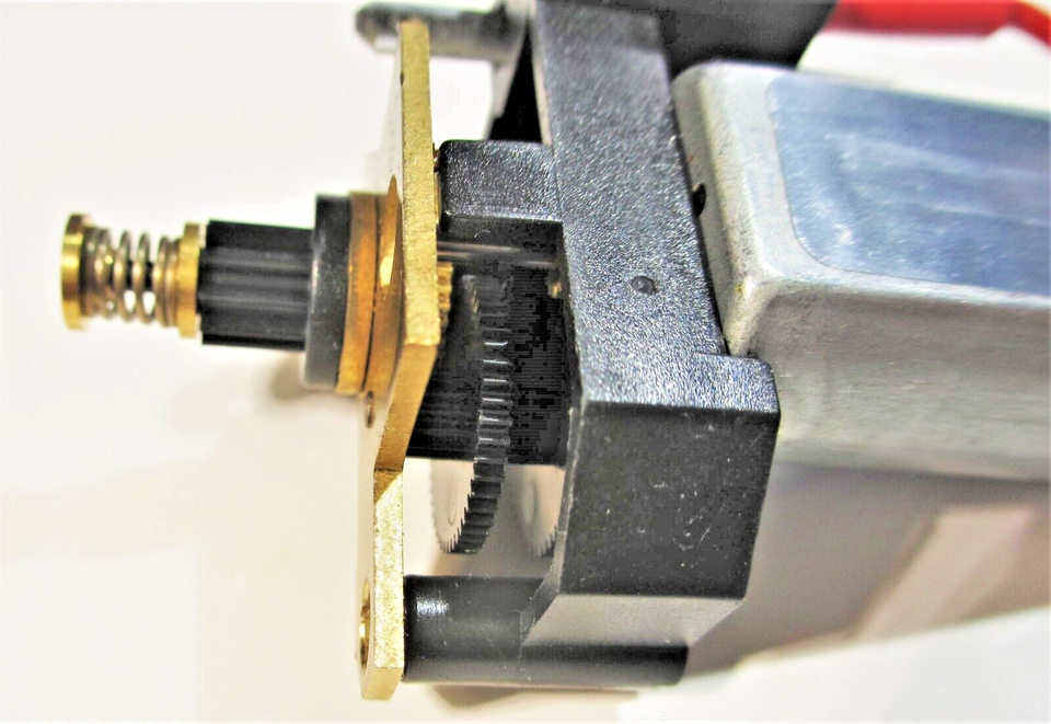 Small Toy DC Electric Motor Runs on 3-10V quiet gear reduction w/clutch ...