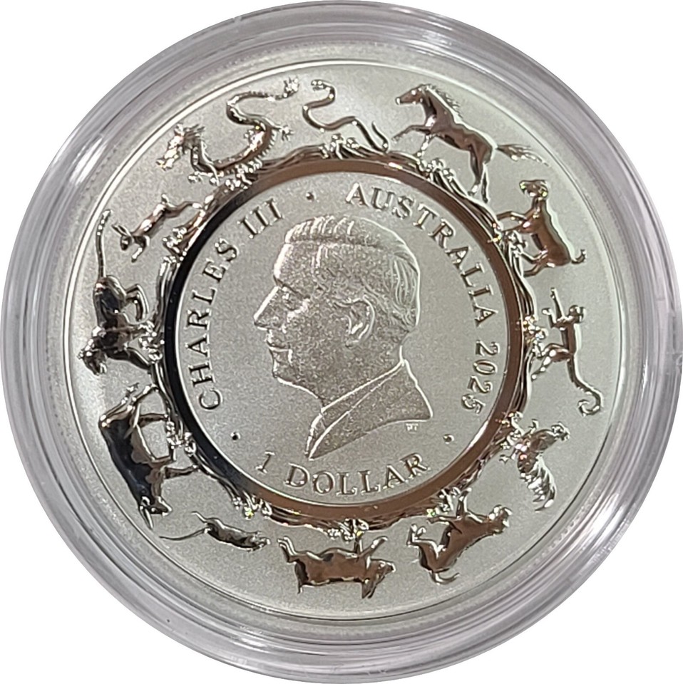 2025 Year of the Snake 1oz .999 Silver Royal Mint GEM BU Coin in ...