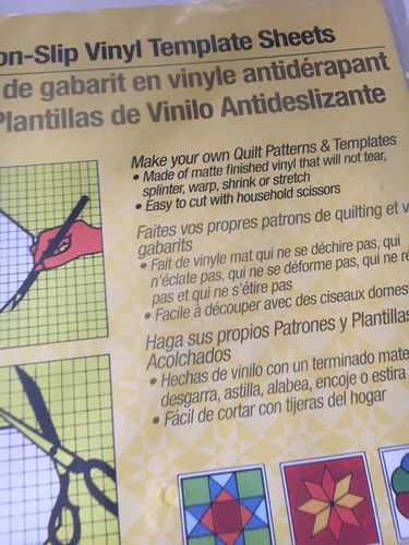 Dritz Quilting Non-Slip Vinyl Template Sheets Quilt Patterns/Templates ...