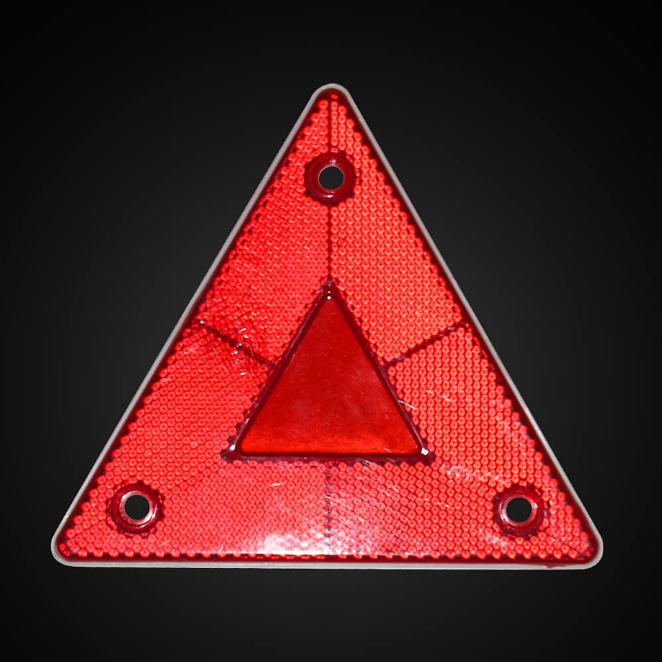 6-Pack Red Safety Reflector Warning Sign Slow Moving Vehicle Triangl ...