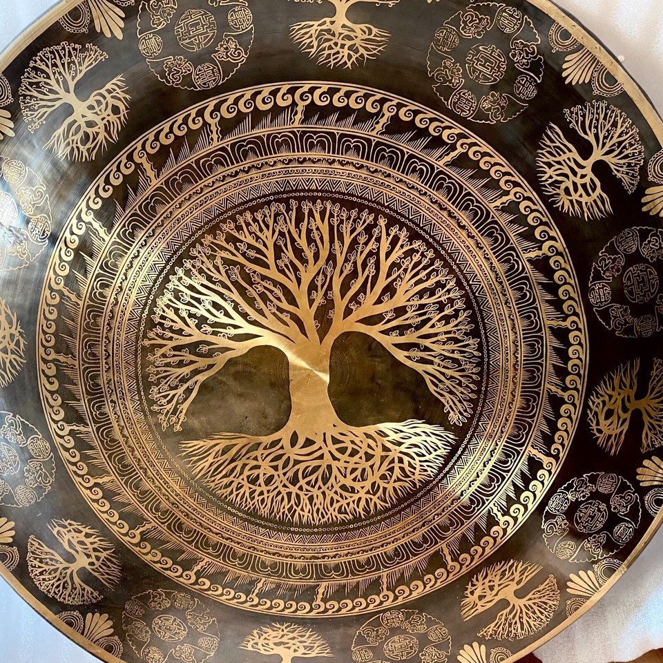 70 cm Tree of life Gong from Nepal-Deep healing, meditation & sound ...