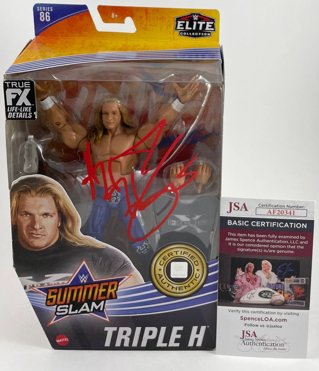 WWE NXT Triple H Signed Mattel Elite Wrestling Figure Autograph HHH JSA ...