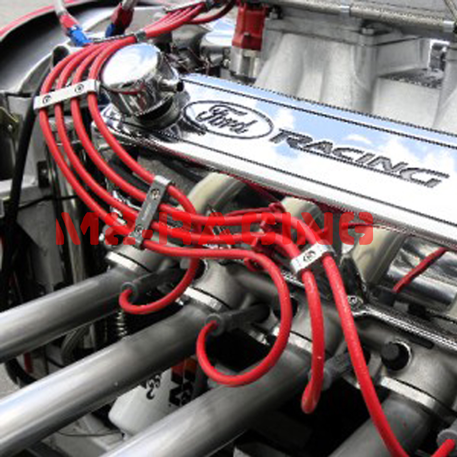 3pcs Silver Aluminum Engine Spark Plug Wire Separator Divider Organizer ...