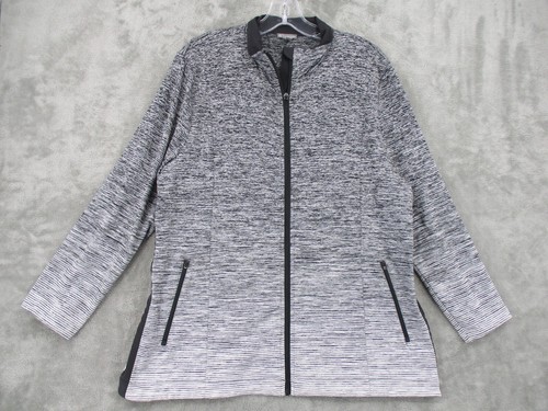 T By Talbots Jacket XL Petite Stretch Knit Athletic Athleisure Zip ...
