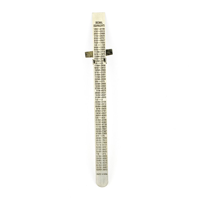 6” STAINLESS STEEL POCKET RULER 1/64 1/32 Scales Decimal Conversion ...