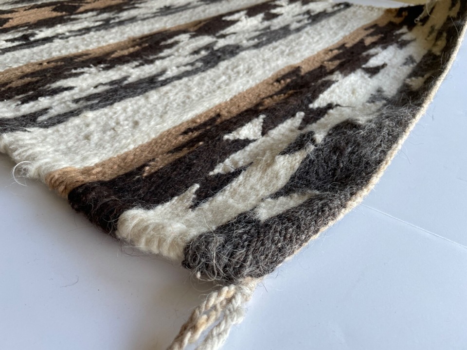 ANTIQUE Navajo Rug Native American Indian Weaving VTG Striped Pattern ...